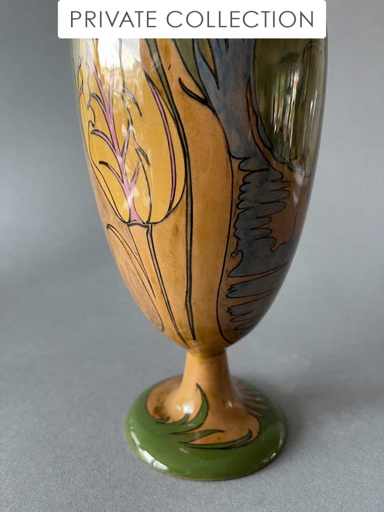 Rozenburg Vaas Sam Schellink 1898 Tulp - Art Nouveau Plateel