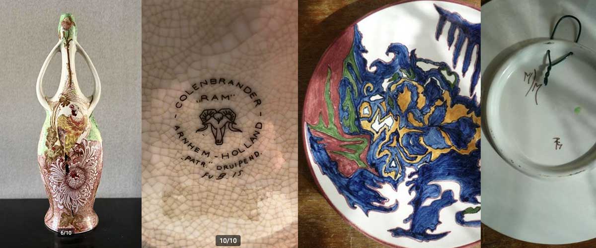 How to spot fake or counterfeit antique Dutch Gouda Pottery - Dutch Art ...