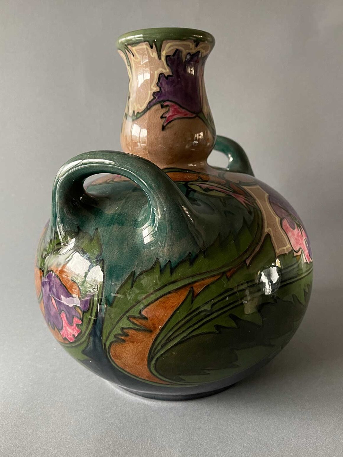 Gouda Pottery Vase Model 132 with Wide Body and Small Ears from 1899 ...