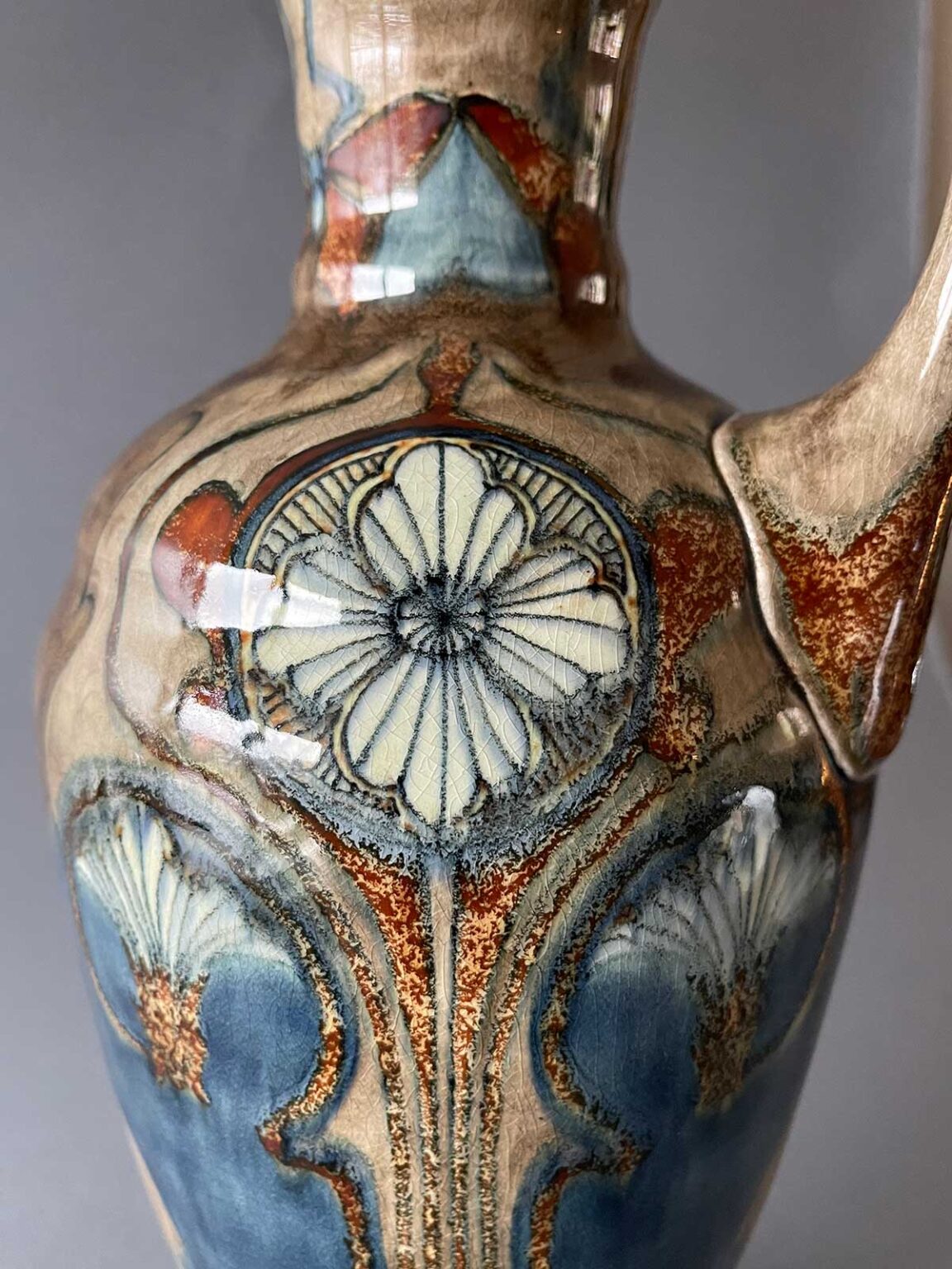 Holland Utrecht Ewer 15 inch High Brown Blue from 1900 Mijnlieff ...