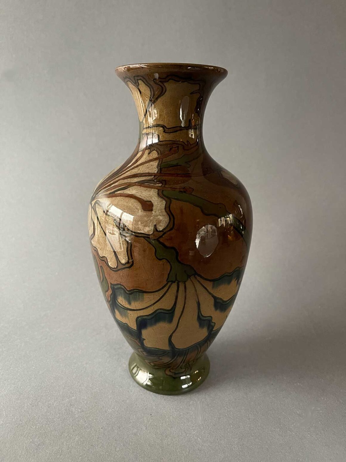 De Distel, Vase 9 inch with Decor of Lily, Made Circa 1900 - Dutch Art ...