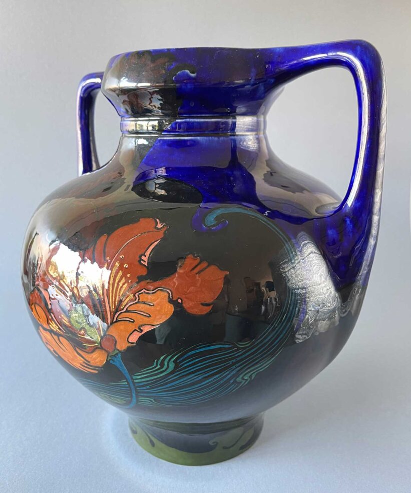 Large Rozenburg vase, model 428 of 34 cm high, painted in 1904 by Jan ...